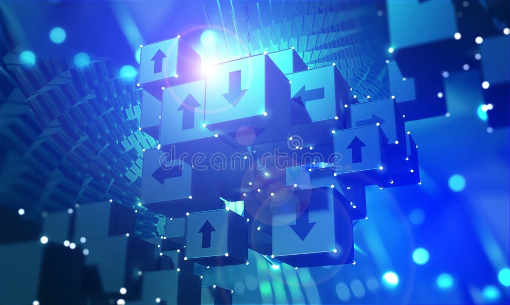 Info Blocks, Direction of Data Transfer. Big Data Array in Blockchain ...