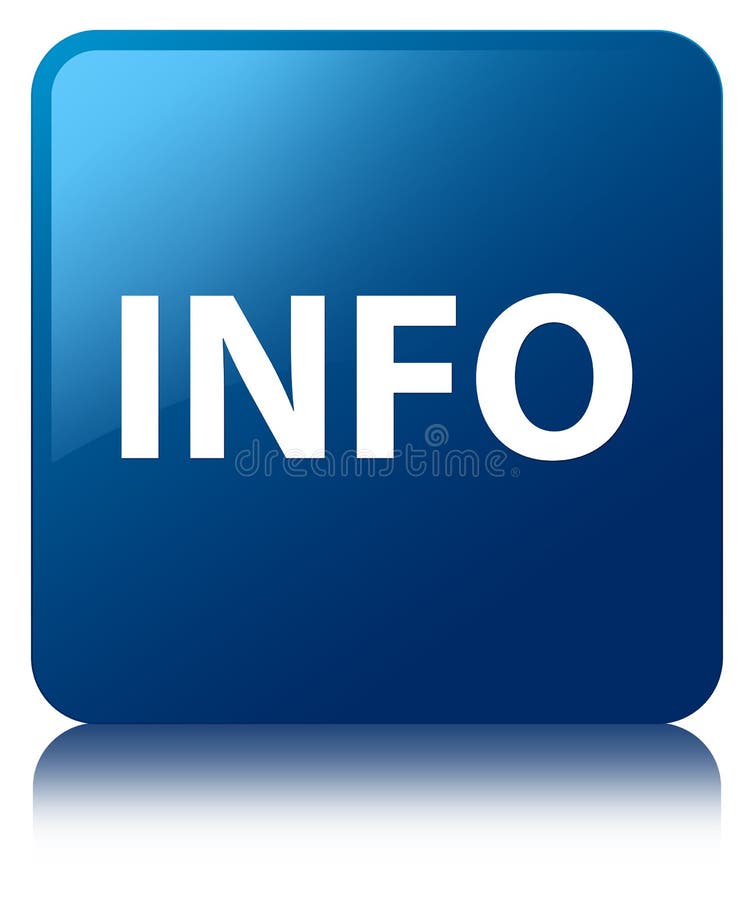 Info blue square button stock illustration. Illustration of inform ...