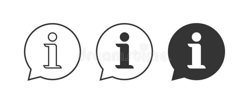 Info Buble Icon. Help Messege Symbol. Sign App Button Vector Stock ...