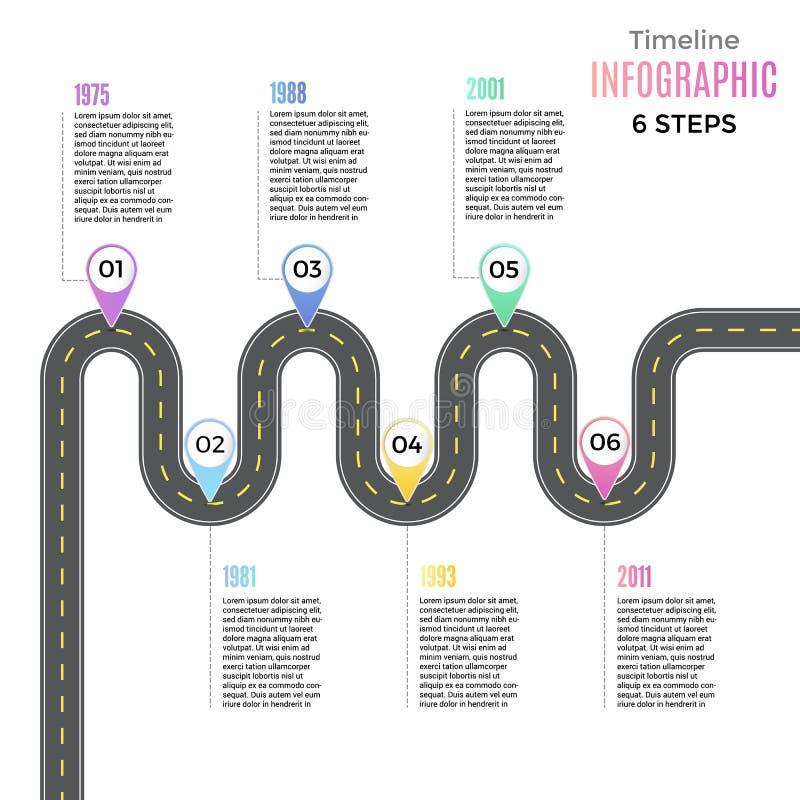 Info Business Plan Navigation Loop Map Bend Road Way Infographic ...