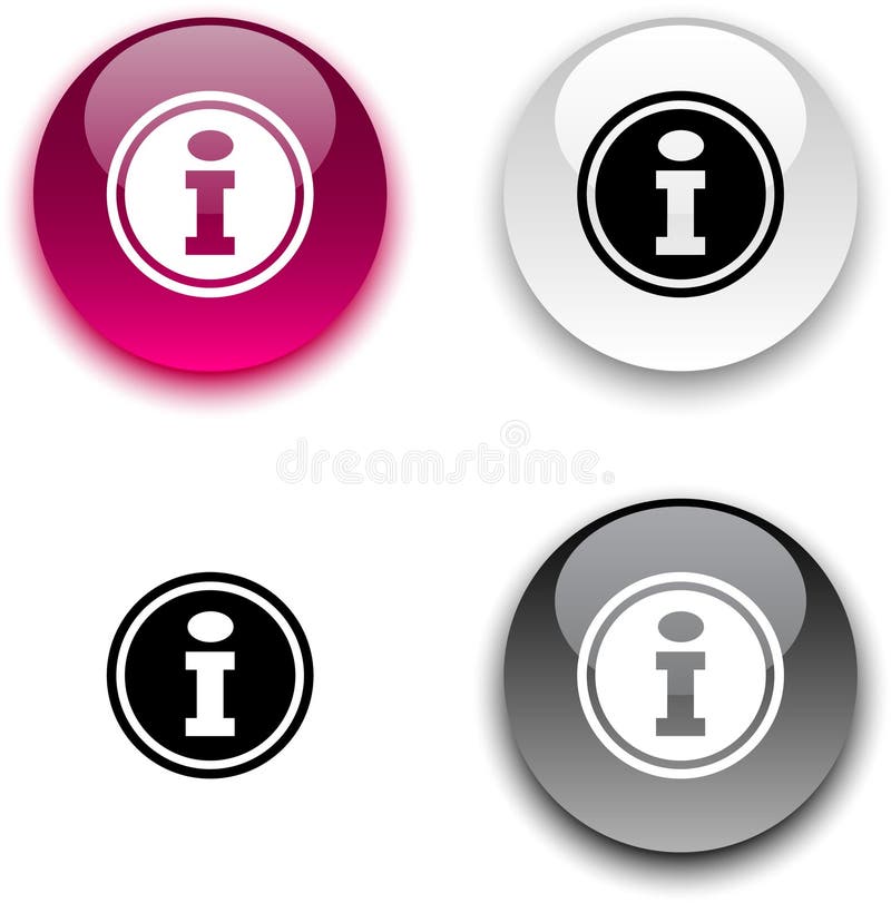 Info button. [Vector] stock vector. Illustration of green - 3529774