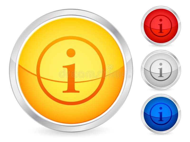 Glossy info button stock vector. Illustration of symbol - 6930375