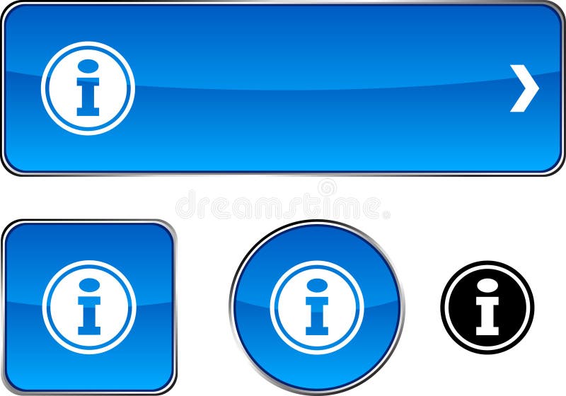 Info button. [Vector] stock vector. Illustration of green - 3529774