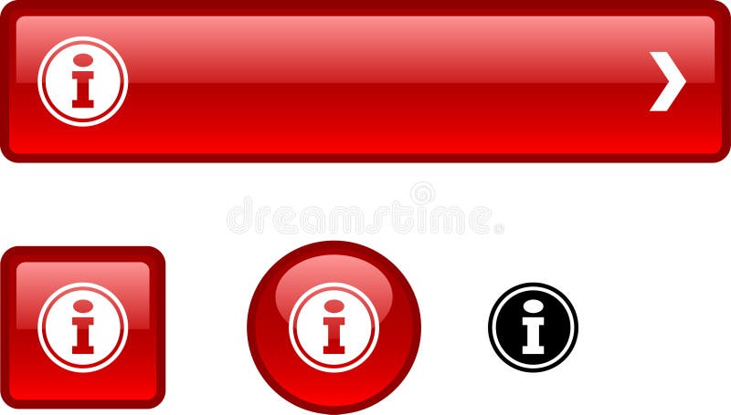 Info button. [Vector] stock vector. Illustration of green - 3529774