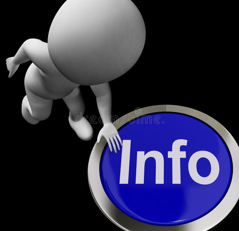 Info Button Shows Information Faq or Support Stock Illustration ...