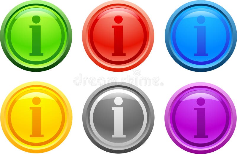 Info button. [Vector] stock vector. Illustration of green - 3529774