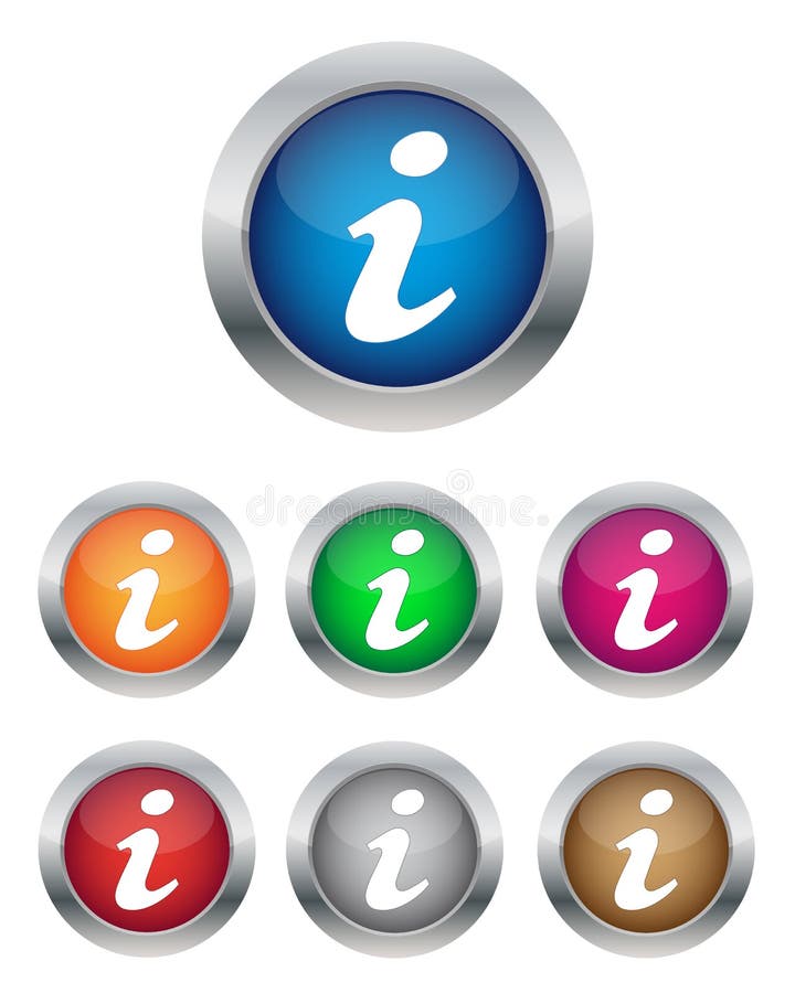 Info buttons stock vector. Illustration of glass, icons - 23102955