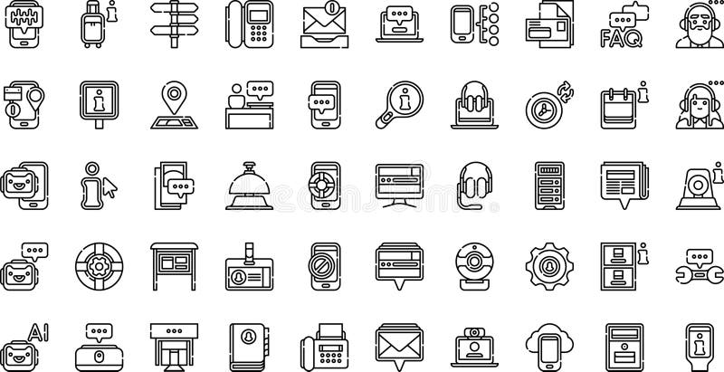 Info Center Icons High-Quality Vector Icons Collection with Editable ...