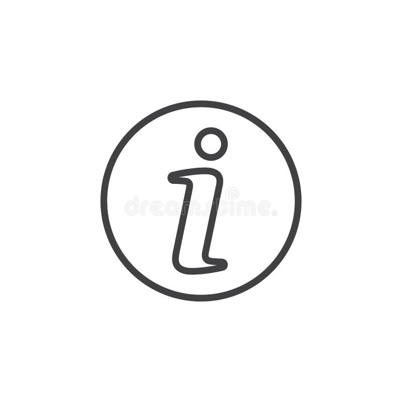 Info Circular Line Icon. Round Simple Sign Stock Vector - Illustration ...