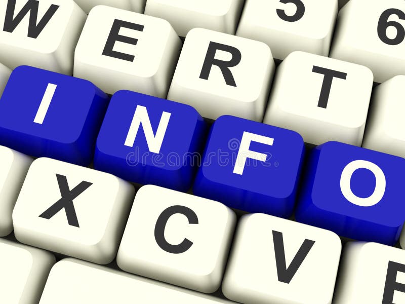 Info Computer Keys Showing Information and Support Stock Image - Image ...
