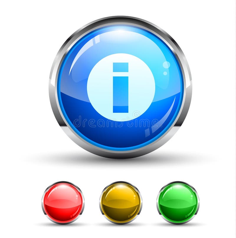 Glossy info button stock vector. Illustration of symbol - 6930375
