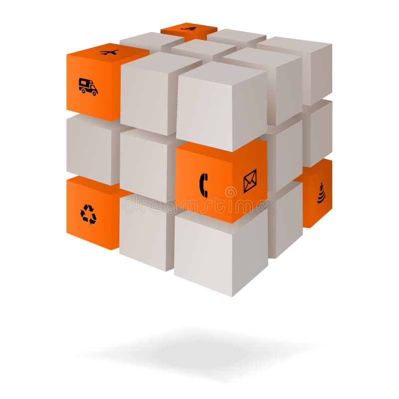 FAQ Cube with a Question Marks Stock Illustration - Illustration of ...