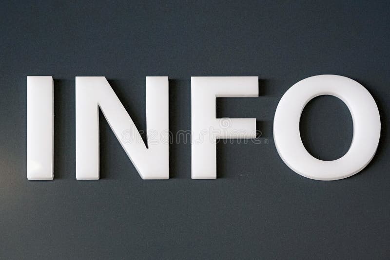 Info stock image. Image of wall, info, signage, white - 55392155