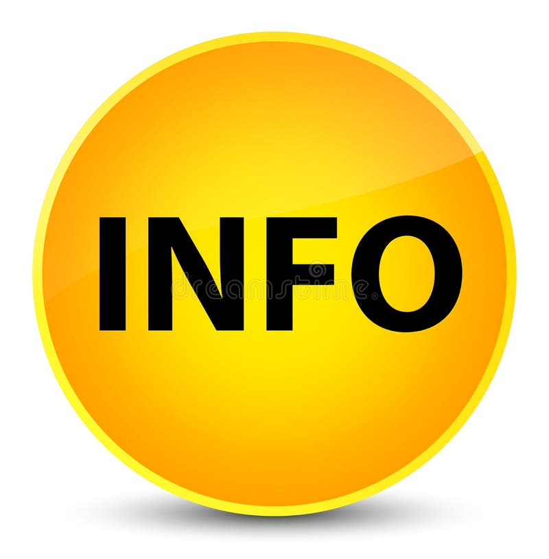 Info Elegant Yellow Round Button Stock Illustration - Illustration of ...