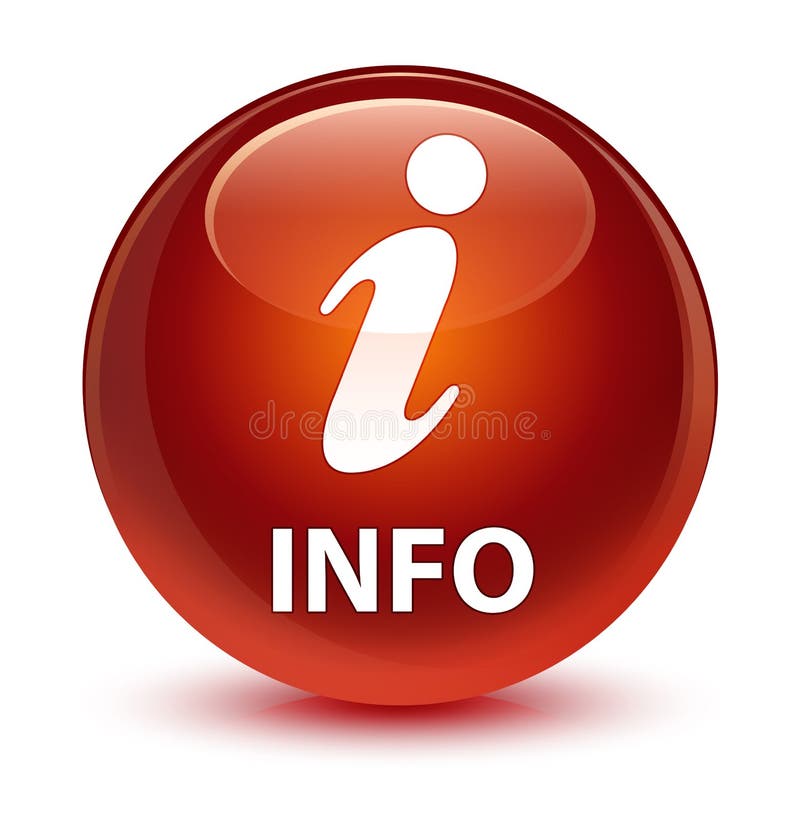 Info Glassy Brown Round Button Stock Illustration - Illustration of ...