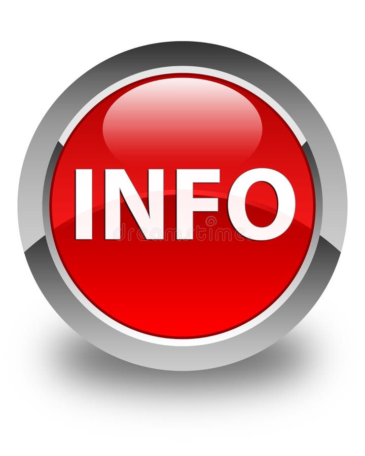 Info Glossy Red Round Button Stock Illustration - Illustration of ...