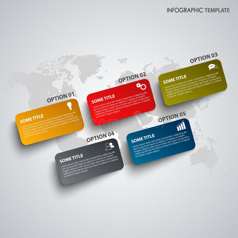 Info Graphic with Colorful Design Stickers Template Stock Vector ...