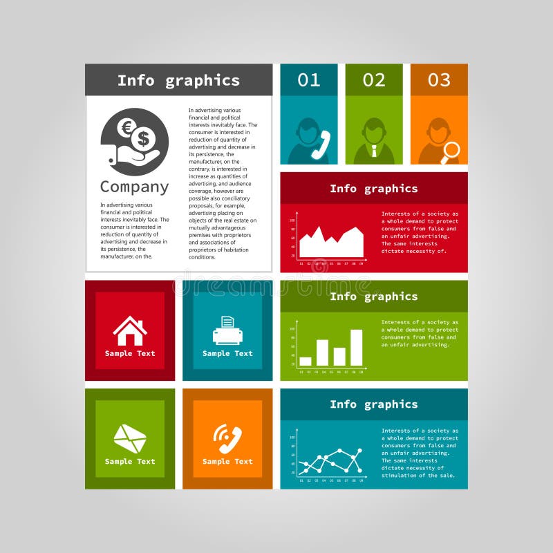 Info graphic company stock vector. Illustration of internet - 34505313