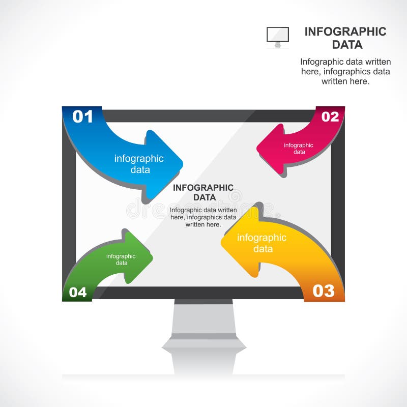 Info-graphic computer stock vector. Illustration of card - 30609152