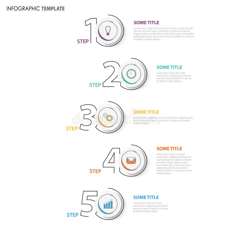 Info Graphic with Design Abstract Pointers and Numbers Stock Vector ...