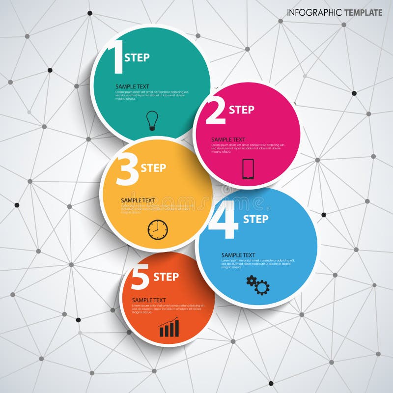 Info Graphic with Design Large Colorfull Indicators Stock Vector ...
