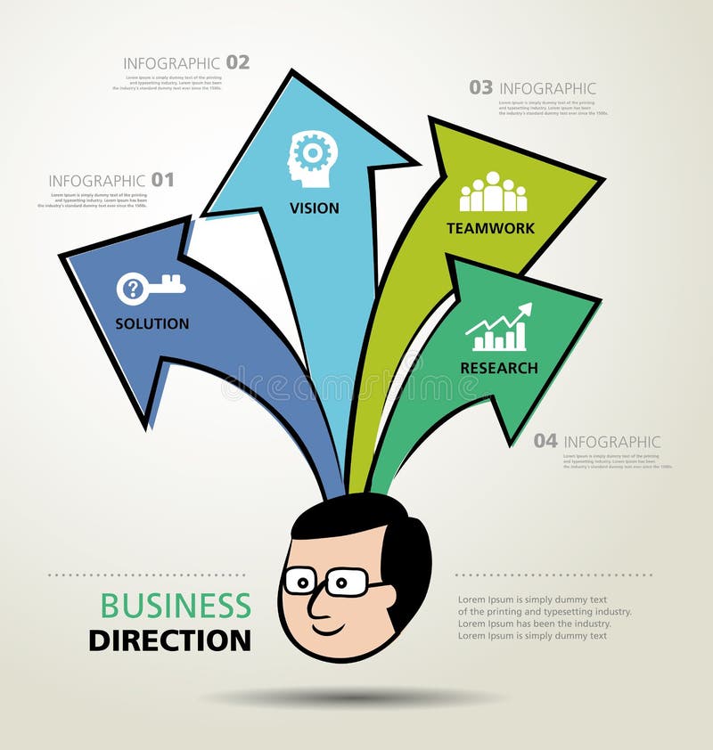 Info Graphic Design, Ways, Business Direction Stock Vector ...