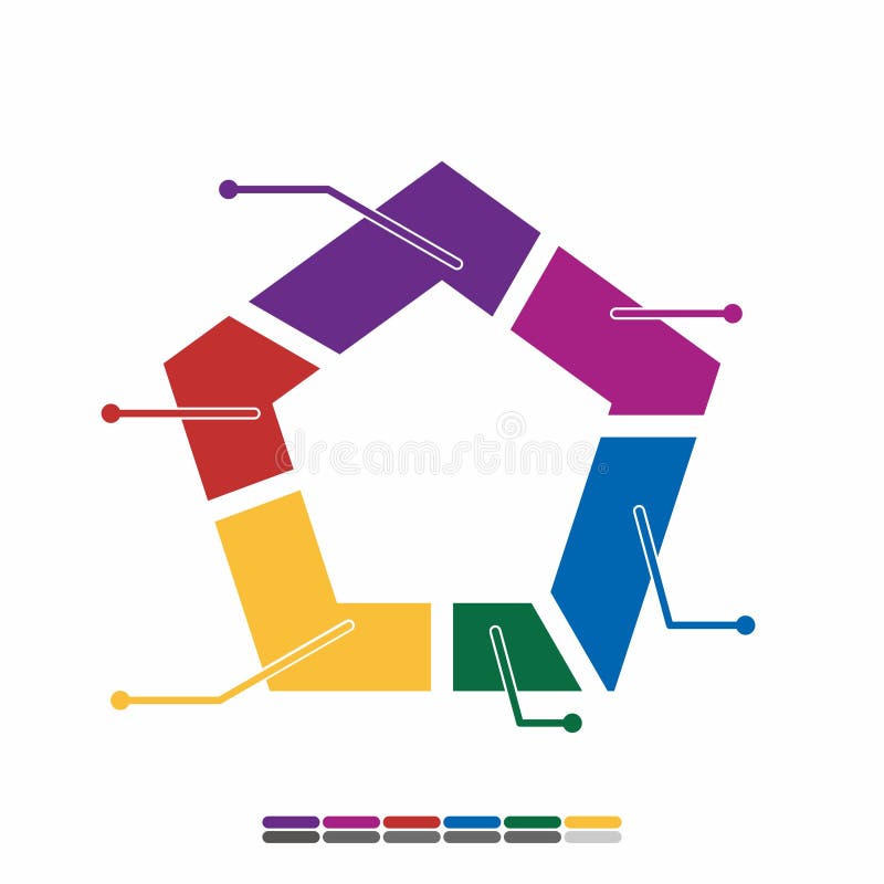 Info Graphic Flat Design Full Color, Graph Math Design Stock Image ...