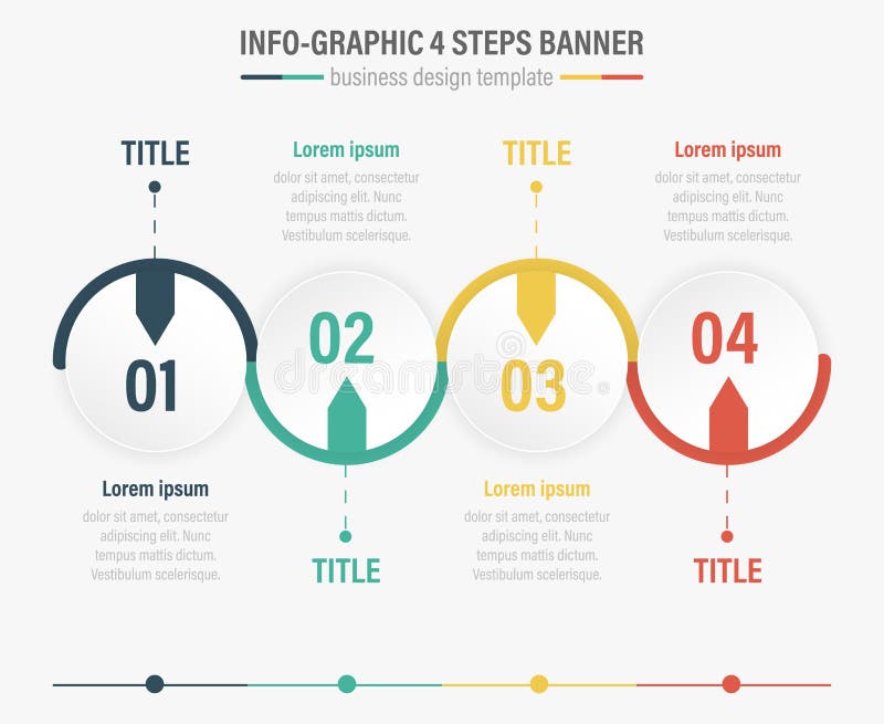 Info-graphic Four Steps Banner. Stock Vector - Illustration of ...