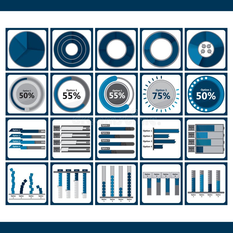 Info Graphic Graphs and Charts. Vector Illustration Decorative Design ...