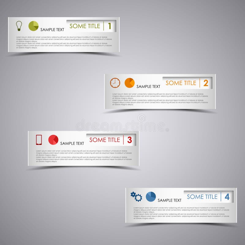 Info Graphic Rectangular Dark Design Template Stock Vector ...