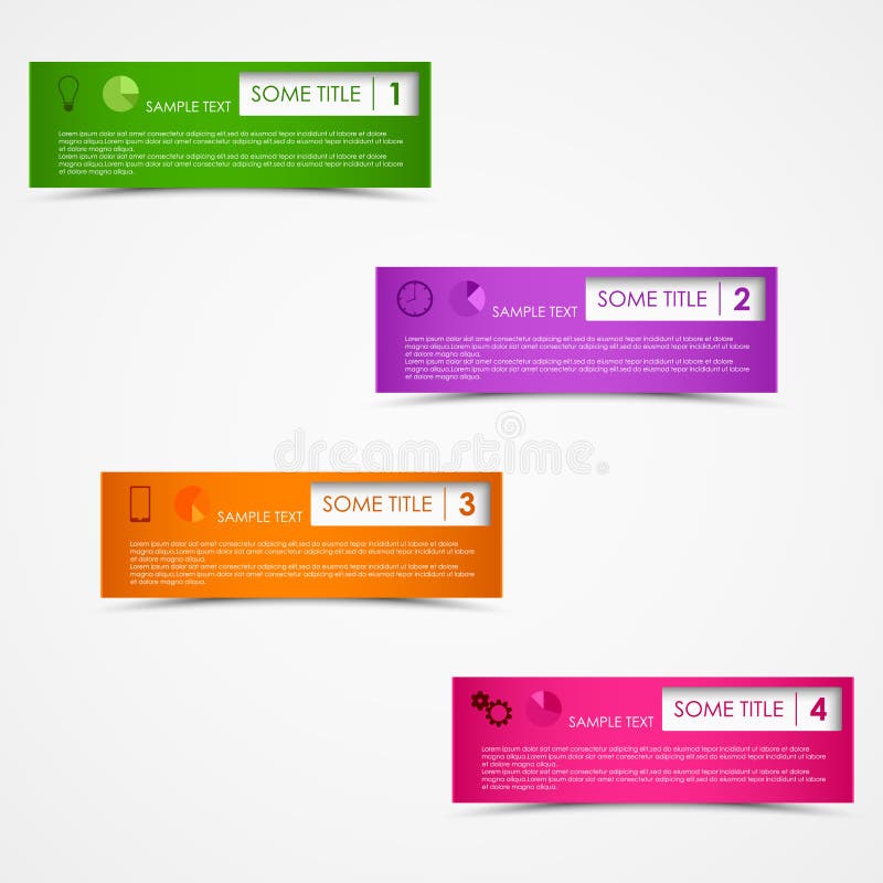 Info Graphic Rectangular Design Template Stock Vector - Illustration of ...