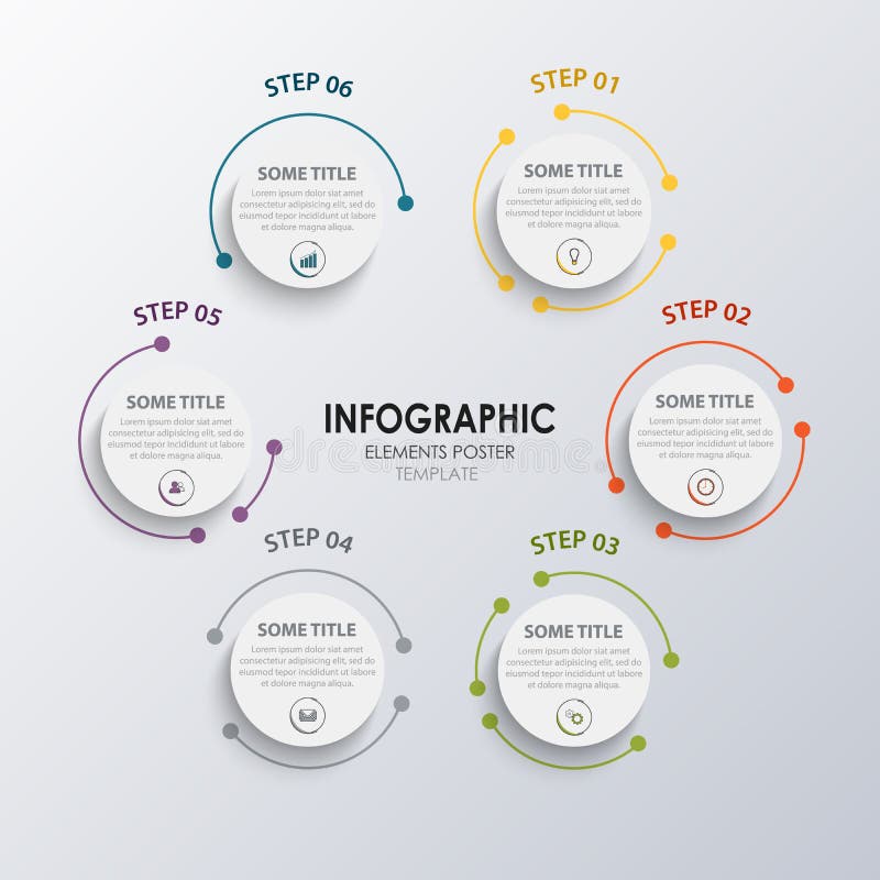 Info Graphic with Round Design Elements Pointers Stock Vector ...
