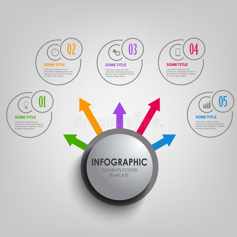Info Graphic with Rounds Design Elements Template Stock Vector ...