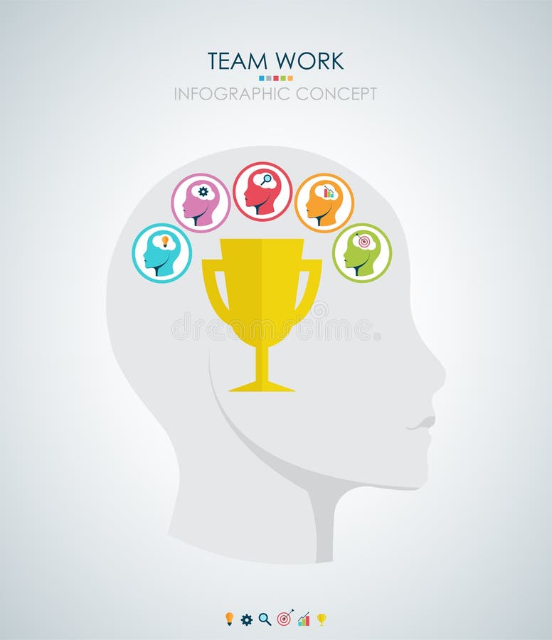 Info Graphic Teamwork. Business Concept Stock Vector - Illustration of ...