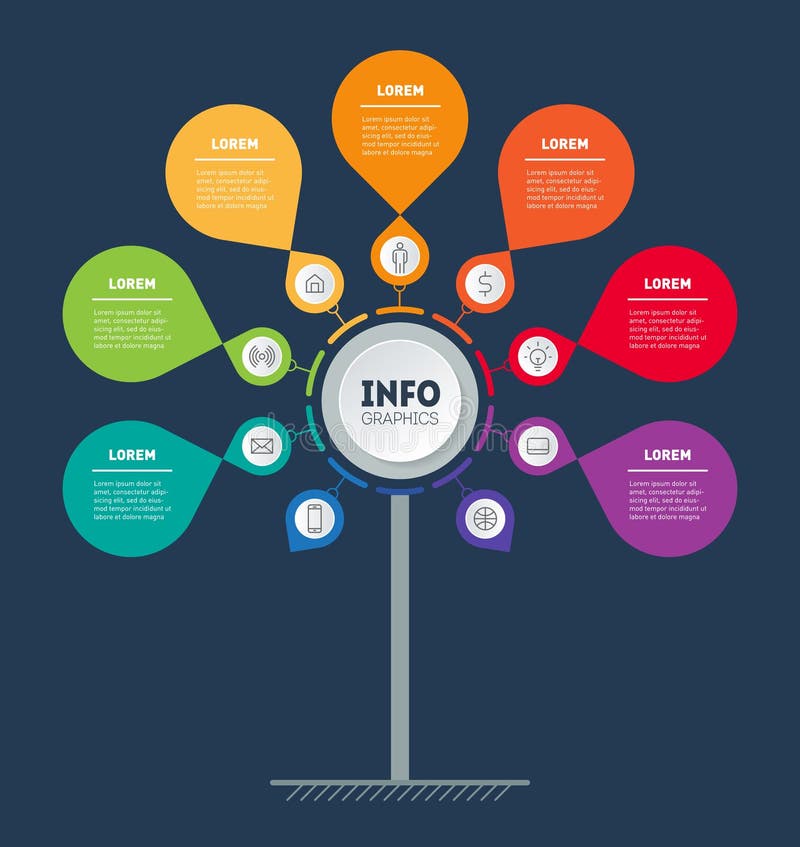 Presentation or Infographics with 13 Steps. Template of Info Graphic ...
