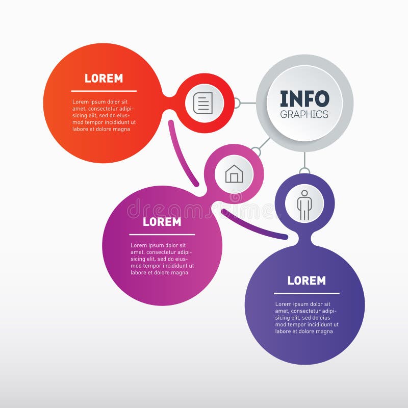 Info Graphic of Technology or Education Process with Three Steps ...
