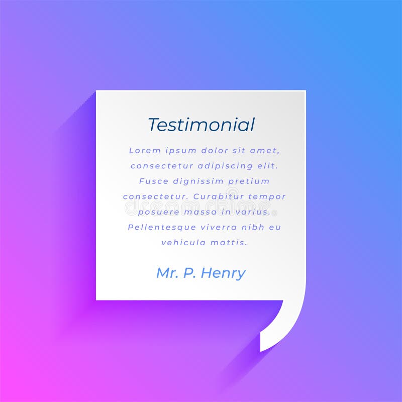 Info Graphic Testimonial Speech Background Design Stock Vector ...