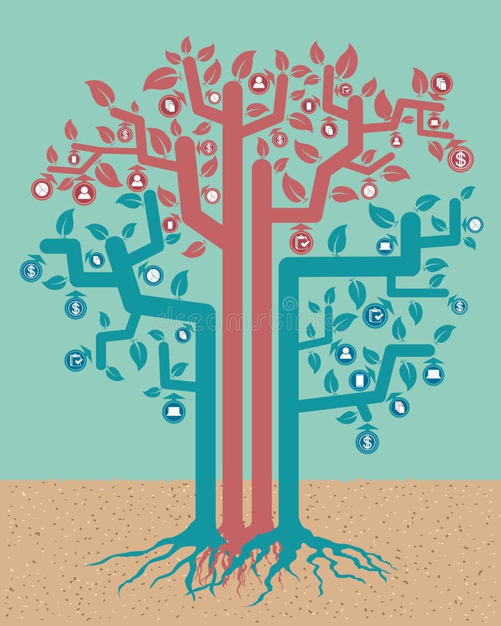 Info graphic tree stock illustration. Illustration of design - 48927273
