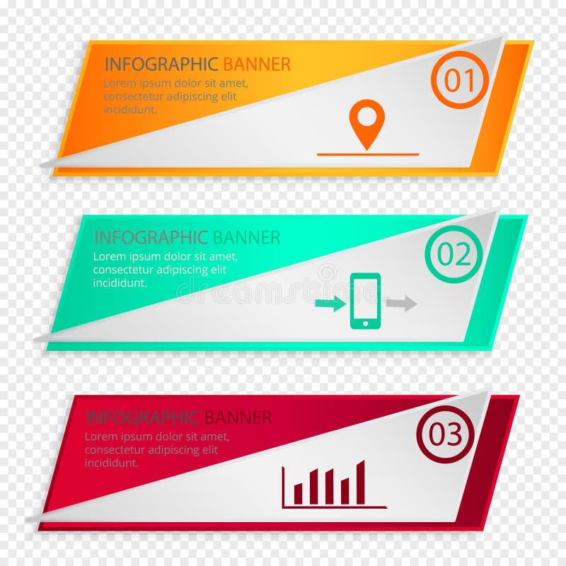Info Graphic Vector Set on Transparent Background. Stock Vector ...