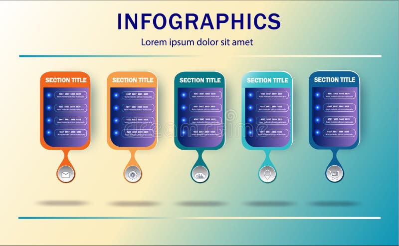 Info Graphics 5. Abstract Infographics Number Options Template ...