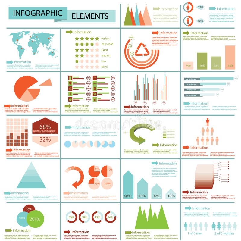 Infographic Tools and Elements To Create Vector Infographics Stock ...
