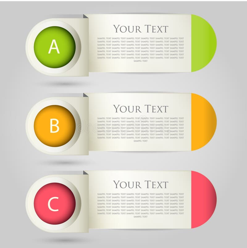Info Graphics Design Strips for Website Stock Vector - Illustration of ...