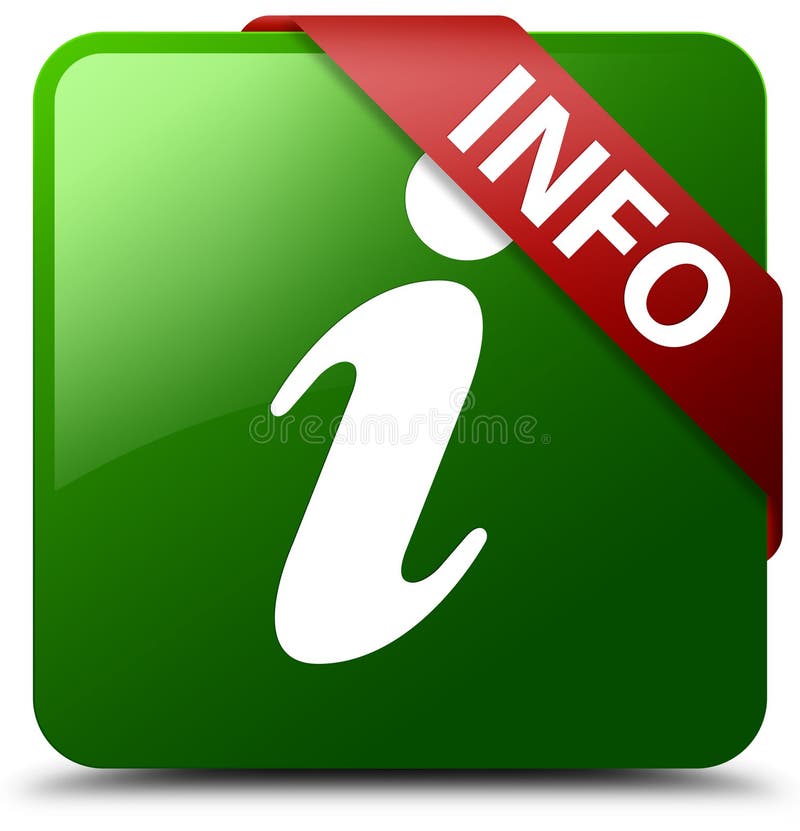 Info green square button stock illustration. Illustration of inquiry ...