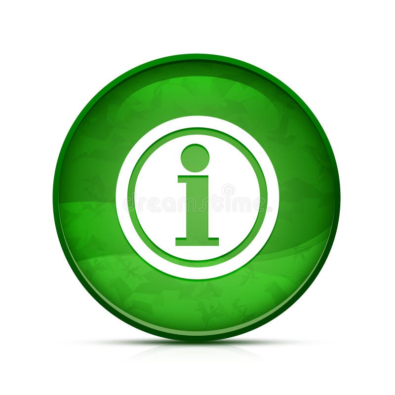 Info Help Icon on Classy Splash Green Round Button Illustration Stock ...