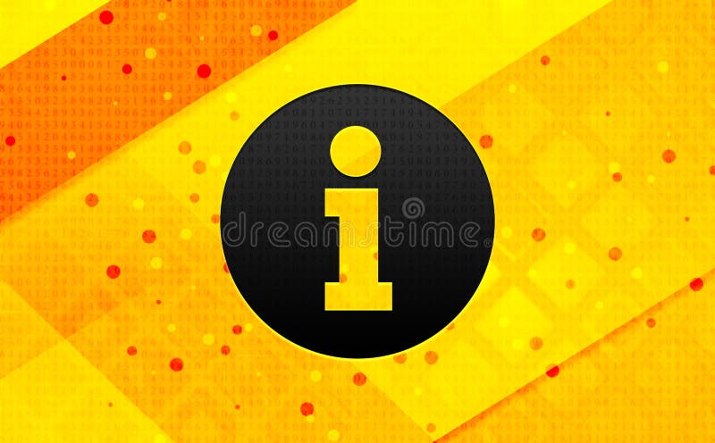 Info Icon Abstract Digital Banner Yellow Background Stock Illustration ...