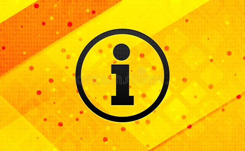 Info Icon Abstract Digital Banner Yellow Background Stock Illustration ...