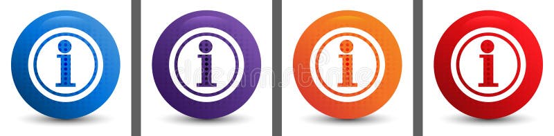 Info Icon Abstract Halftone Round Button Set Stock Vector ...