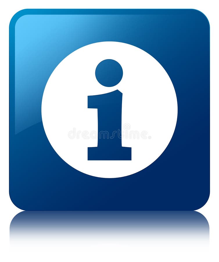 Info Icon Blue Square Button Stock Illustration - Illustration of ...