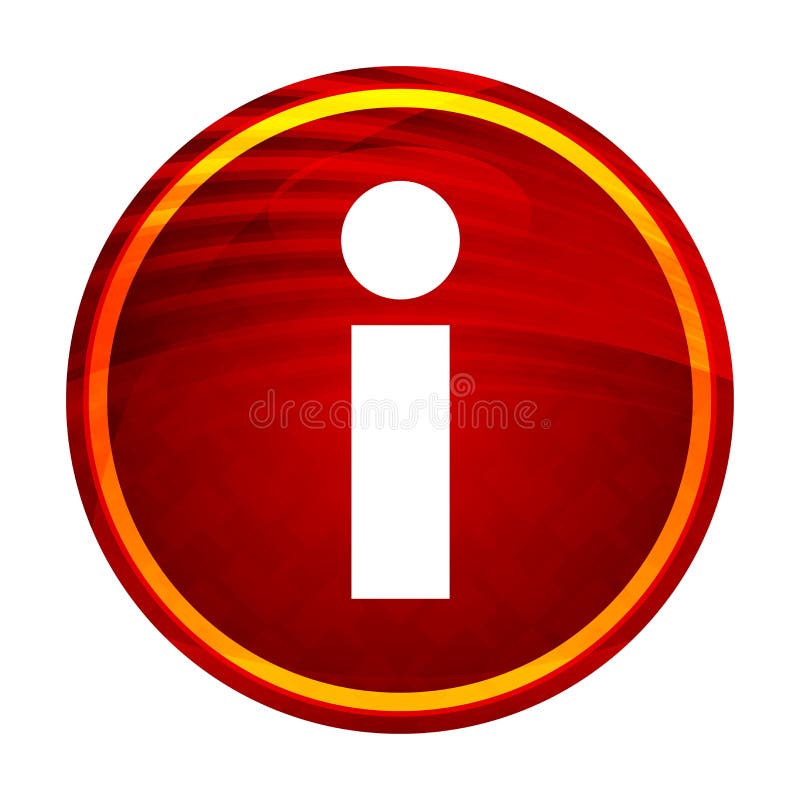 Info Icon Creative Red Round Button Illustration Design Stock Vector ...