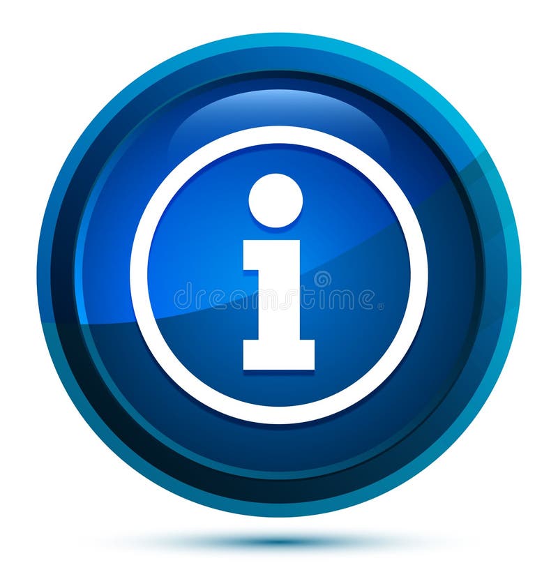 Info Icon Elegant Blue Round Button Illustration Stock Vector ...